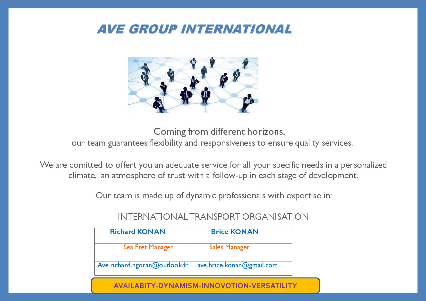 Logistique – AVE GROUP INTL